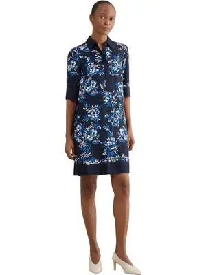 HOBBS LONDON Marciella Shirt Dress - Navy Multi