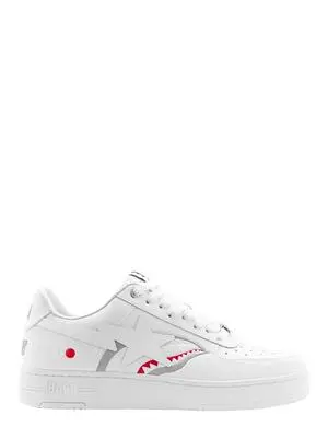 A BATHING APE A Bathing Ape Bape Sta #3 Shark Sneakers White