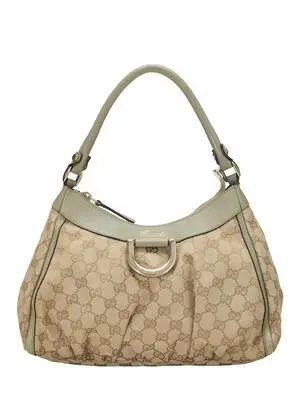 Gucci Original GG D-Ring Abbey Shoulder Bag Green