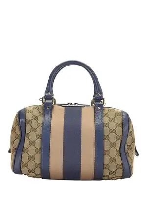 Gucci Original Gg Web Boston Bag - Blue