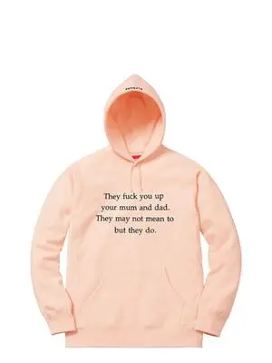 Supreme They Fuck You Up Hoodie - Peach