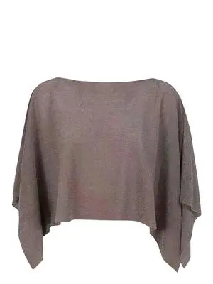 D.exterior Lurex-embellished Cape - Brown
