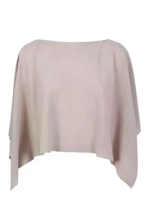 D.exterior Boat-neck Cape - Neutrals