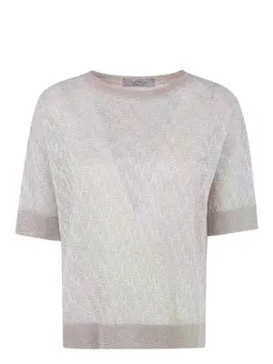 D.exterior Zigzag-pattern T-shirt - Neutrals