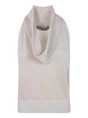 D.exterior Cowl Neck Top - Neutrals