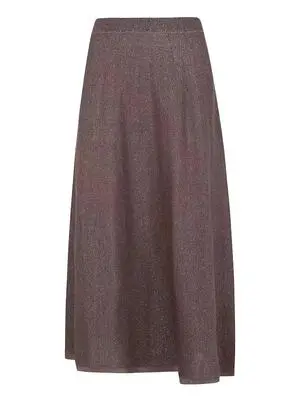 D.exterior A-line Maxi Skirt - Brown