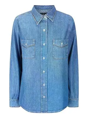 7 For All Mankind Studded Shirt - Blue