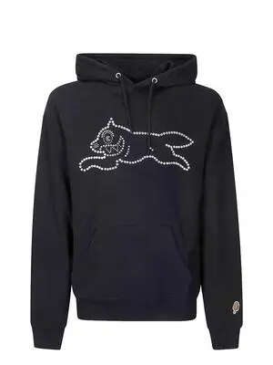 ICECREAM Crystal Running Dog Hoodie - Black