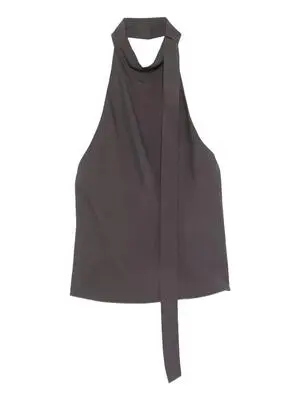 ALYSI Halterneck Sleeveless Top - Grey