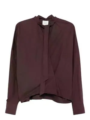 ALYSI Wrap-effect Blouse - Purple