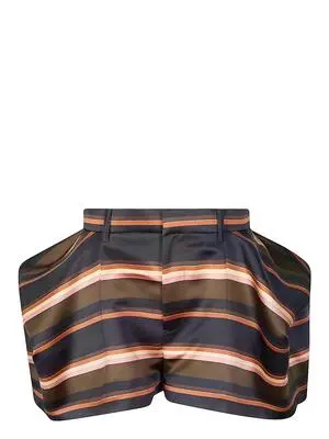 Sacai Horizontal-stripe Shorts - Green