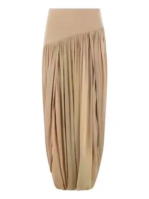 FERRAGAMO Draped Midi Skirt - Neutrals