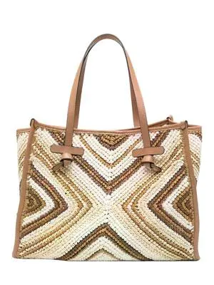 GIANNI CHIARINI Marcella Patterned Tote Bag - Neutrals