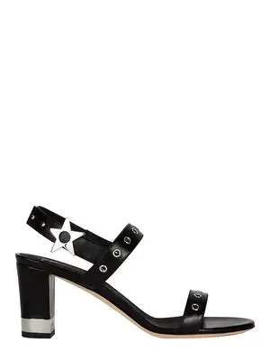GIUSEPPE ZANOTTI Eyelet Applique Sandals - Black