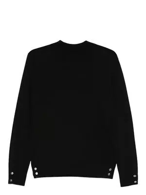 IVORY PARIS Buttoned Long-sleeve Sweater - Black