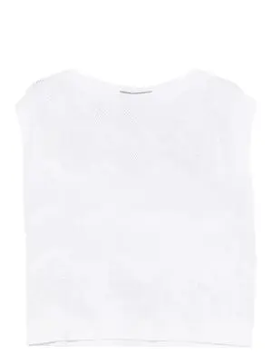 D.exterior Chevron Tank Top - White