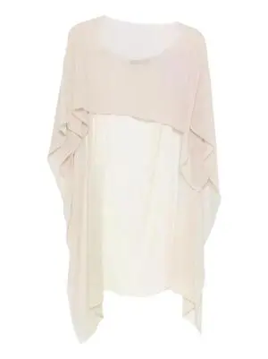 D.exterior Ruffled Top - Neutrals