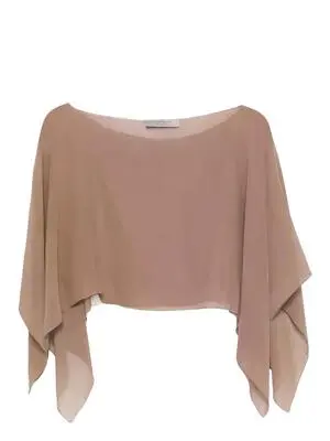 D.exterior Drape Top - Brown