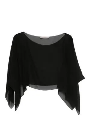 D.exterior Sheer Top - Black