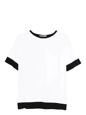 D.exterior Contrast-trim T-shirt - White