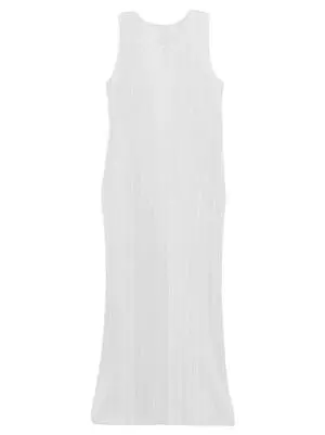 Issey Miyake Pleated Round Neck Dress - Grey