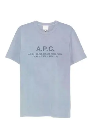 A.p.c. Logo-print T-shirt - Blue