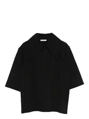 Ami Short-sleeve Polo Top - Black