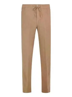 120% Lino Drawstring Trousers - Neutrals