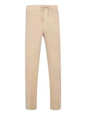 120% Lino Linen Drawstring Trousers - Neutrals