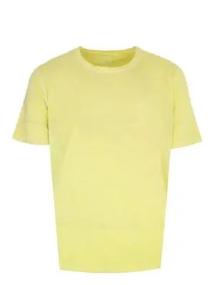 120% Lino Short Sleeve T-shirt - Yellow