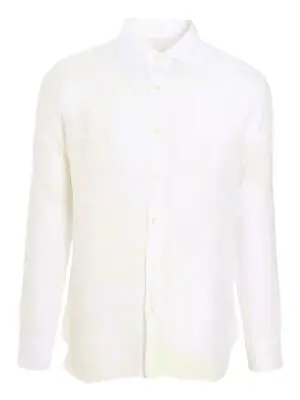 120% Lino Long-sleeve Shirt - White