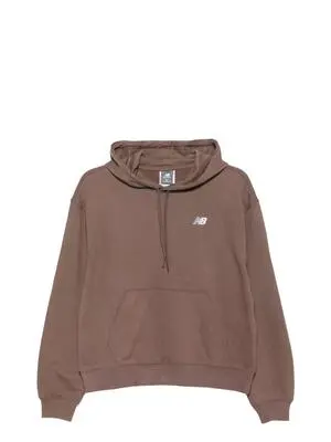 NEW BALANCE Logo-detail Hoodie - Brown