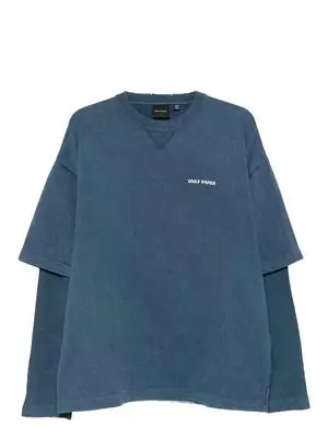 DAILY PAPER V-neck Layered T-shirt - Blue