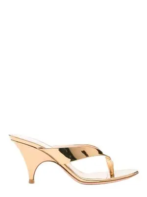 GIANVITO ROSSI Silk Sandals - Gold