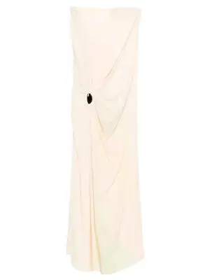 Raquel Diniz Diana Draped Maxi Dress - Neutrals