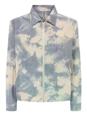 LANEUS Tie-dye Zip Jacket - Blue