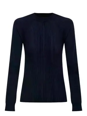 Moncler Logo Ribbed Top - Blue