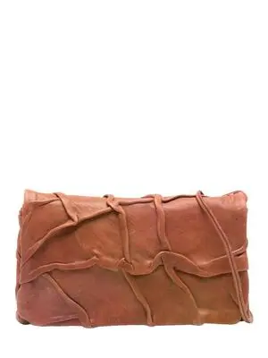 SOMMET Soffietta Leather Clutch Bag - Brown