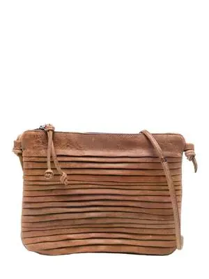 SOMMET Pleated Cross Body Bag - Brown