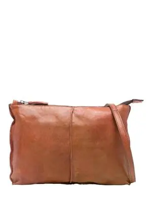 SOMMET Leather Clutch Bag - Brown
