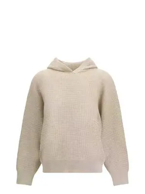 Brunello Cucinelli Waffle-knit Hoodie - Neutrals