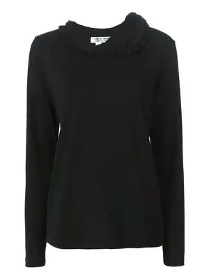 Comme Des Garçons Frilled Collar Sweater - Black