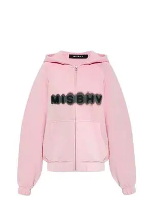 MISBHV Logo-print Cotton Hoodie - Pink