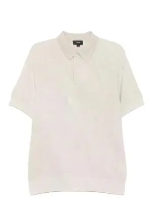 Vince Short Sleeve Polo Shirt - Neutrals