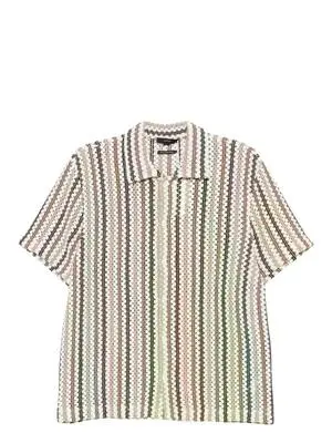 Vince Striped Short-sleeve Shirt - Neutrals