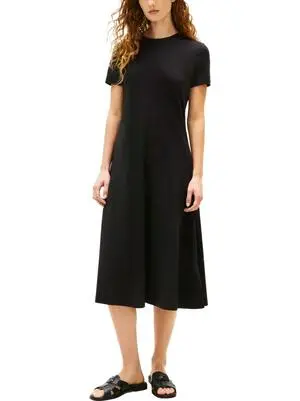 Tommy Hilfiger A-line Short Sleeve Dress - Black