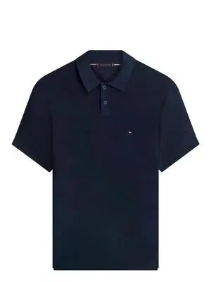 Tommy Hilfiger Logo Short-sleeve Polo Shirt - Blue