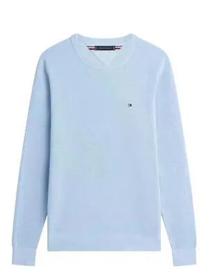 Tommy Hilfiger Logo Crew Neck Jumper - Blue