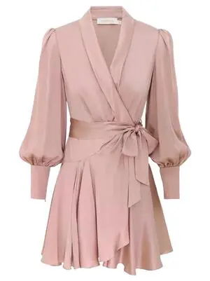Zimmermann V-neck Mini Dress - Pink