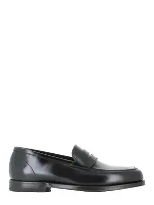 GREEN GEORGE Polished Leather Loafers - Black